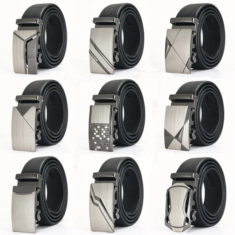 3.5cm High-grade Top Layer Leather Automatic Buckle Men's Belt Business ...