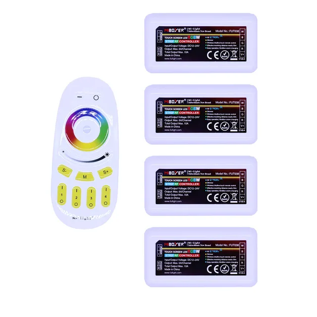 MiBoxer WiFi Smart Multi Zone RGB Controller With Touch Remote Amps ...