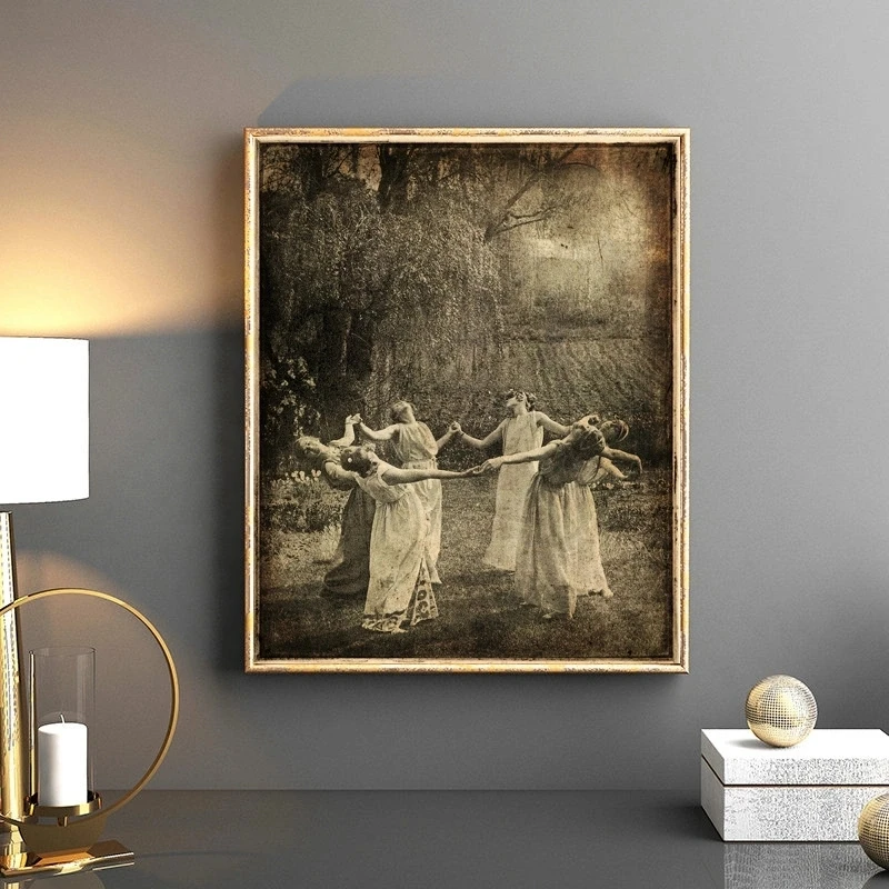 1pcs Ritual Circle Dance Photo Poster, Summer Solstice, Dancing Moon ...