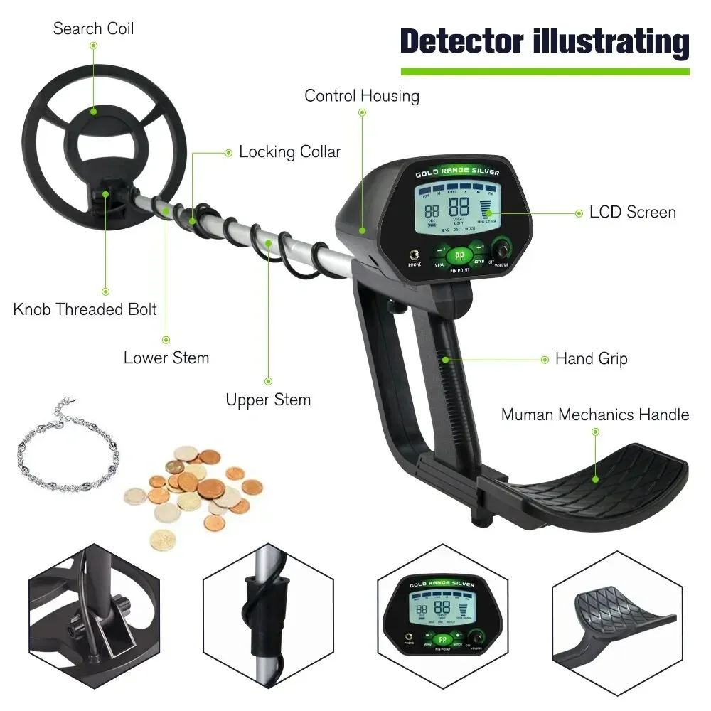 MD-4090-Professional-Metal-Detector-Finder-Waterproof-Search-Coil ...