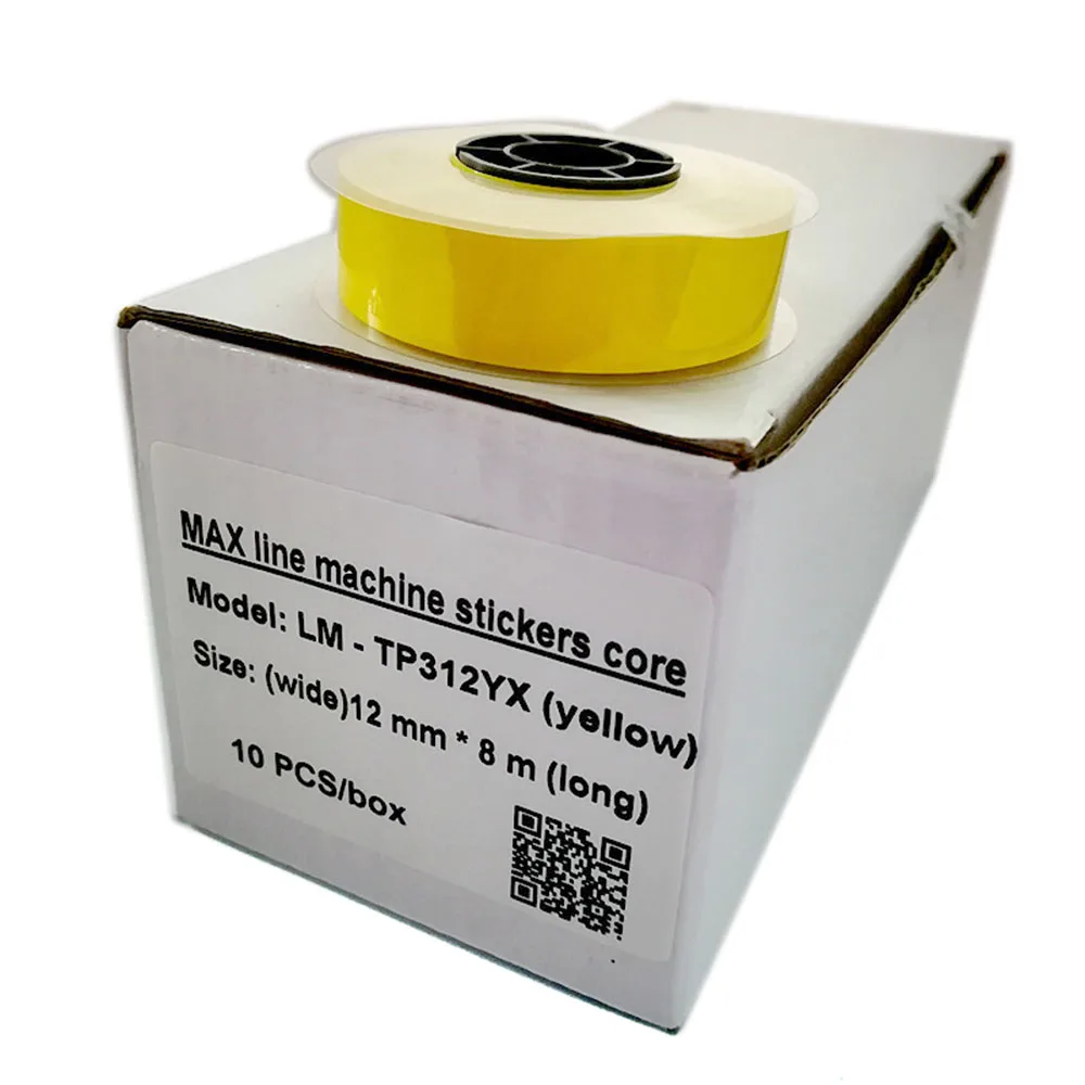 Label-pita-inti-12mm-kuning-MAX-LETATWIN-stiker-mesin-tik-untuk-penanda ...