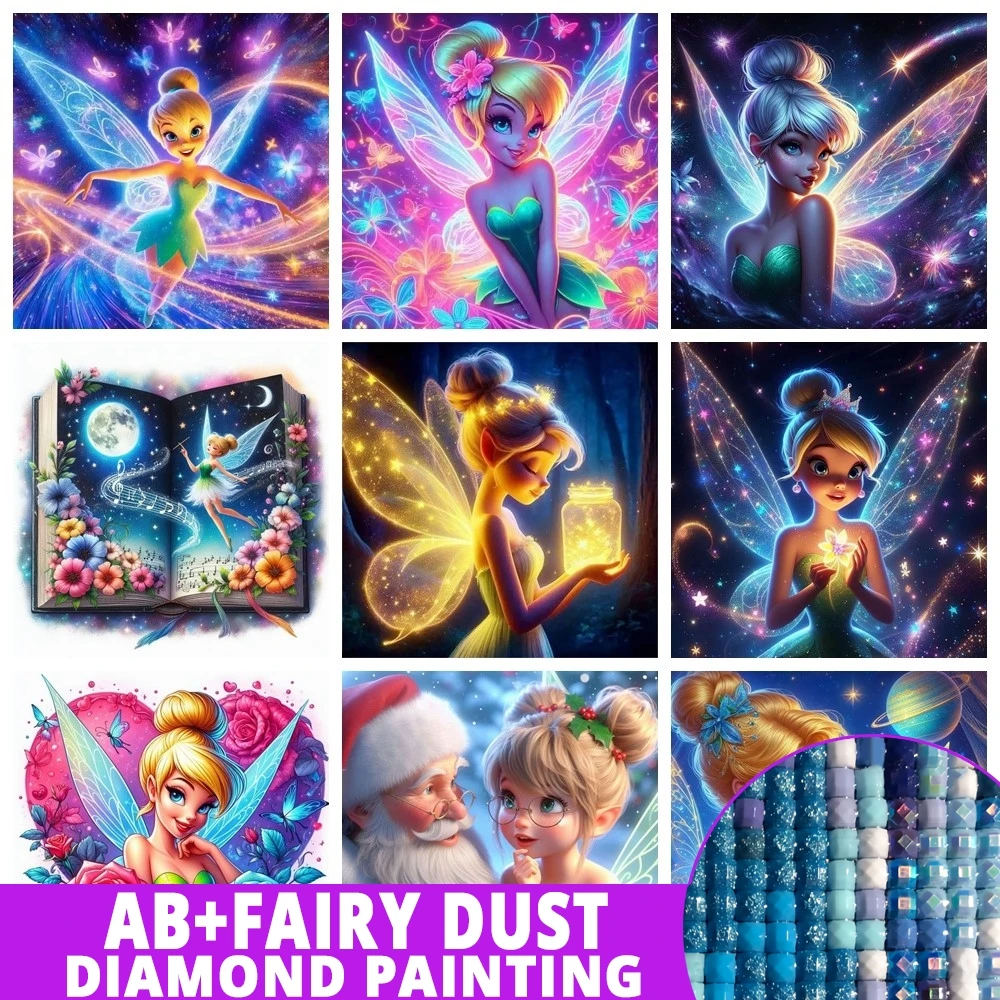 Fairy-Dust-AB-Tinker-Bell-5D-DIY-Diamond-Painting-Mosaic-Disney-Cartoon ...
