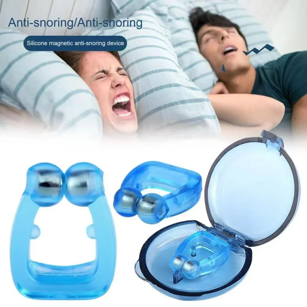 Portable Snoring Nose Clip Silicone Magnetic Anti Snore Device Easy Breathe Improve Sleeping Aid