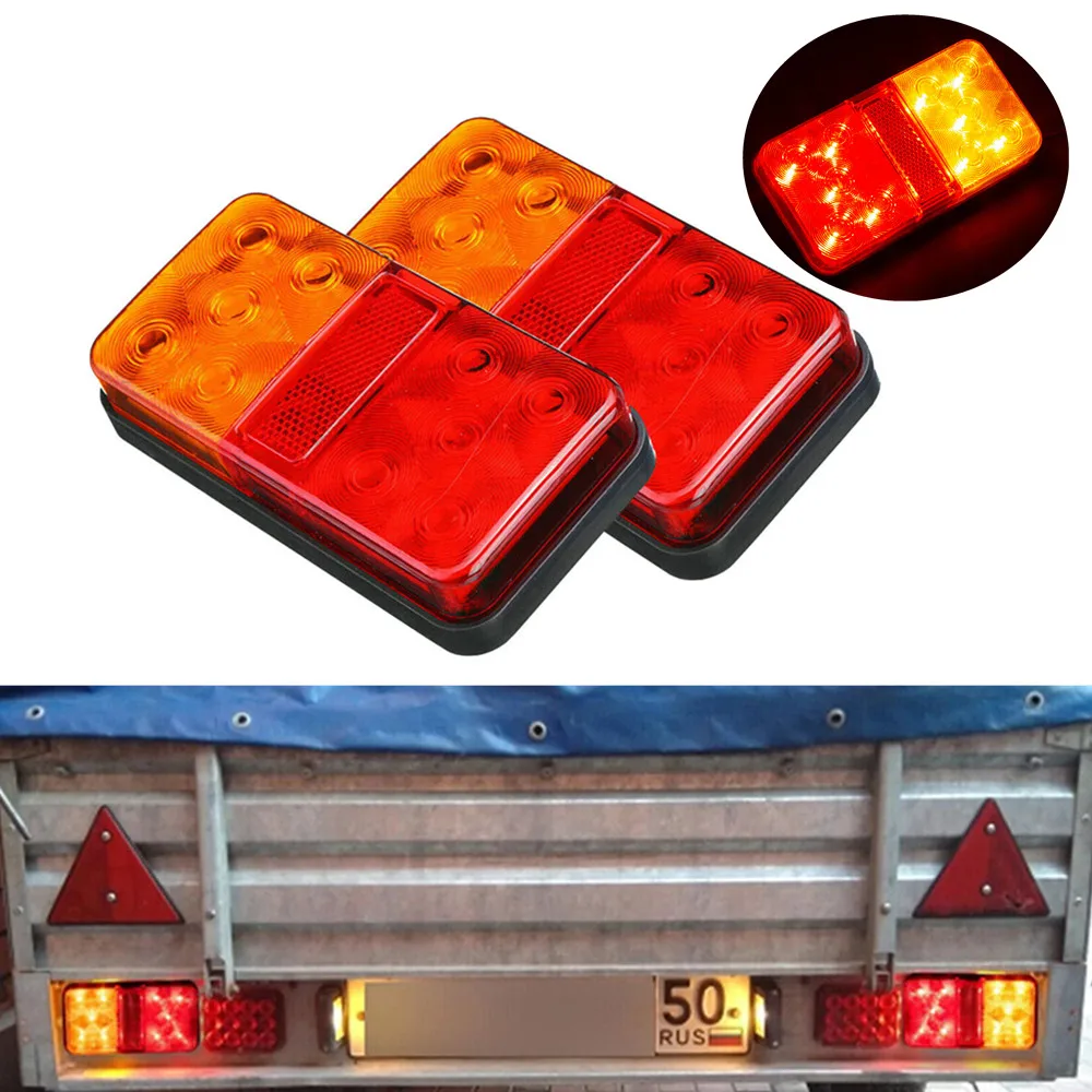 2PCS-Trucks-Tail-light-Car-Trailer-Turn-Signal-Rear-Lamps-Waterproof ...