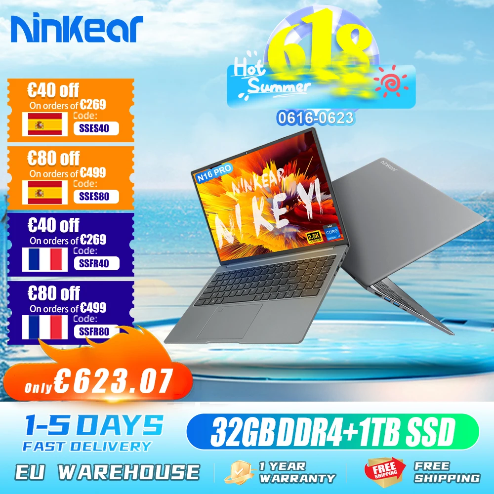 Ninkear-N16-PRO-Ordinateur-portable-de-jeu-13e-i7-13620H-Intel-16 ...
