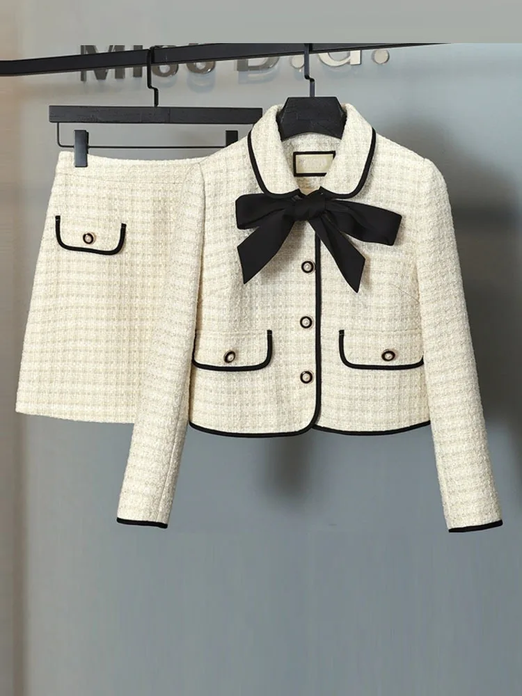 Fall-Winter-French-Vintage-Fragrance-Tweed-Two-Piece-Sets-Office-Ladies ...