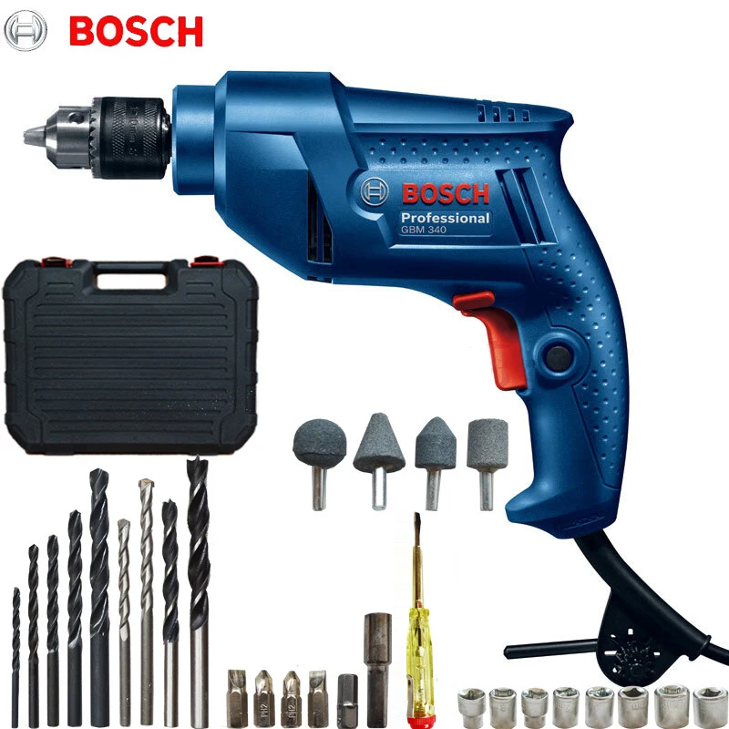 Bosch GBM340 Hand Electric Drill Screwdriver Household Multi function ...