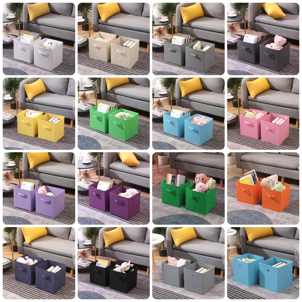 BonChoice Foldable Storage Cubes Boxes Pack of 4 for Home Organization ...