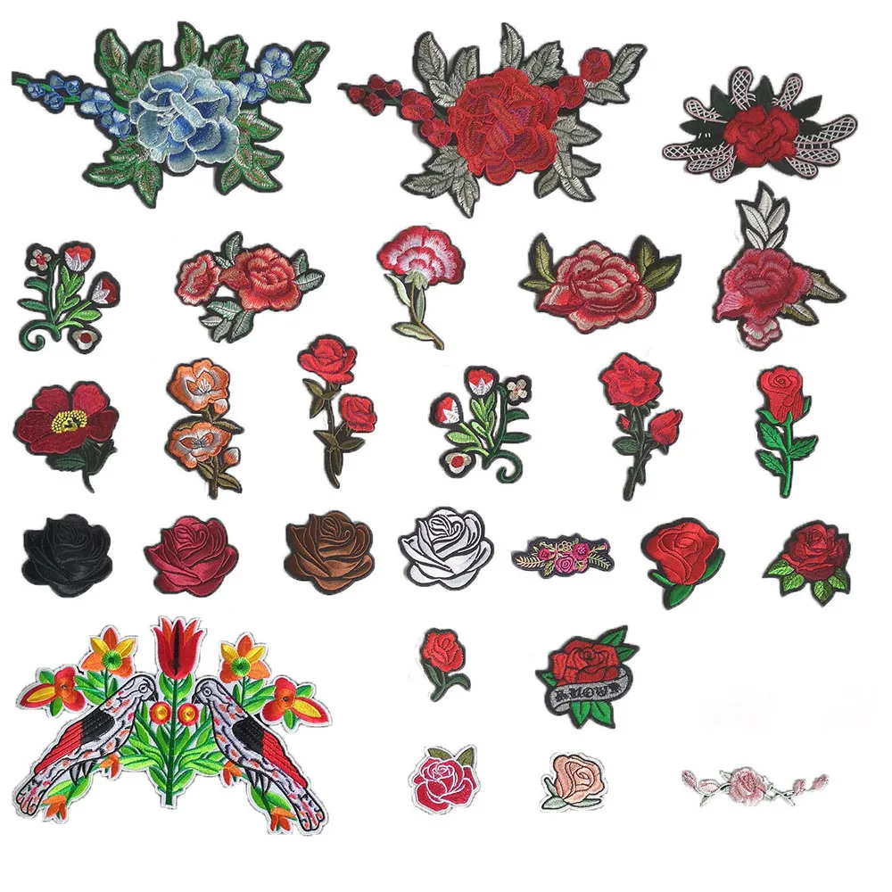 High quality rose flower sewable cloth patch patch DIY clothing ...