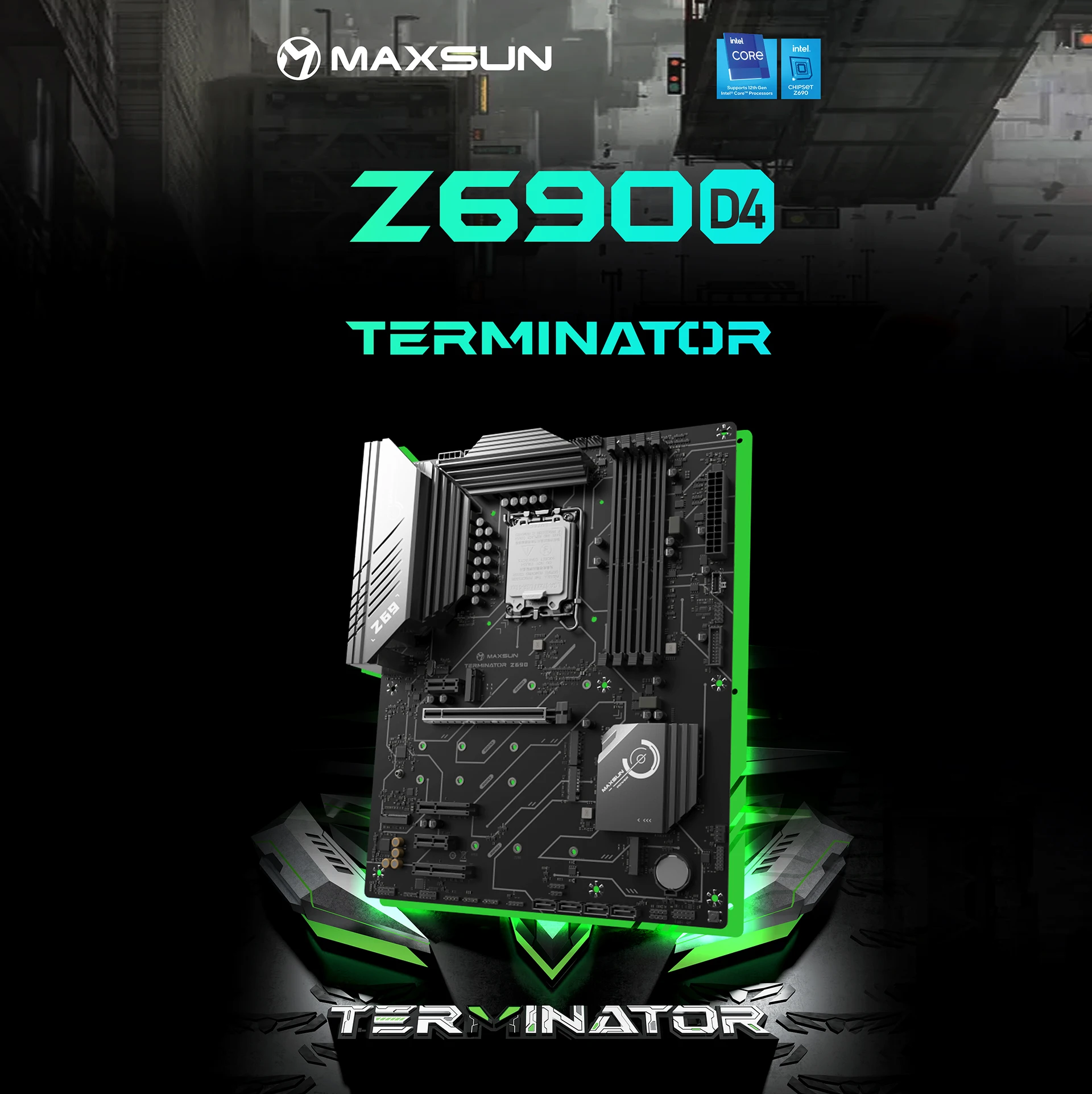 Maxsun Motherboard Gaming Conjunto Terminator Z690 D4 4 * Sata3 5 * Suporte Intel 12th M.2 13th ...