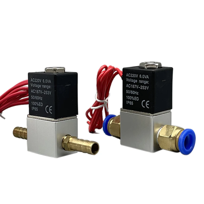 Válvula Solenoide eléctrica neumática de 12V, 24V, 220V, 2 posiciones, 2 puertos, válvula ...