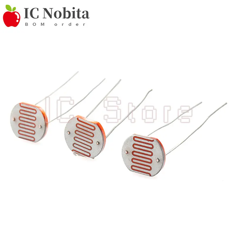 50pcs-12528-Light-Dependent-Resistor-LDR-12MM-Photoresistor-GL12528 ...