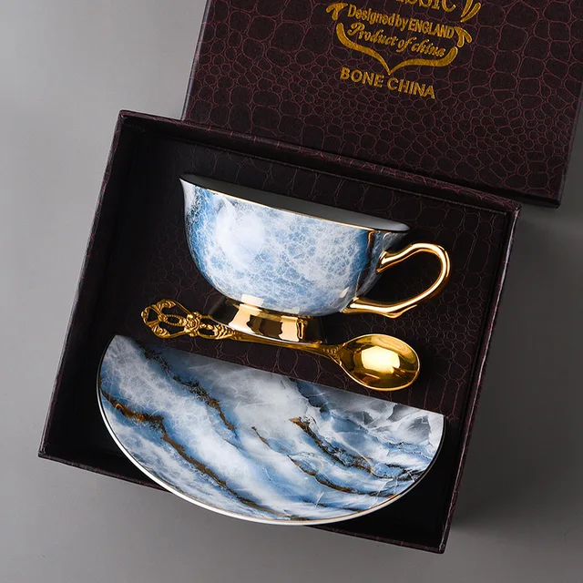 Retro Imperial European Coffee Cup Set Porcelain Tea Sets Luxury Gift ...