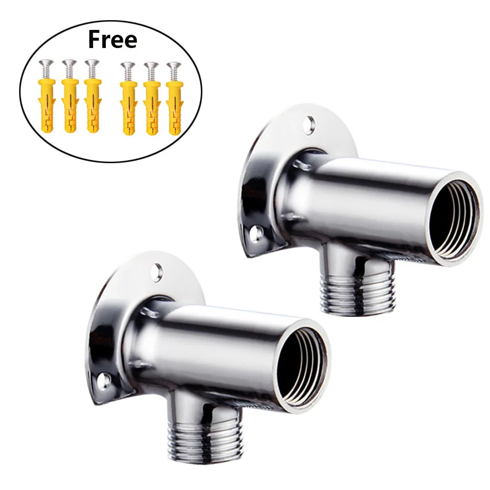 2PCS-Chrome-plated-Brass-Faucet-Installation-Adapter-Faucet-Fixed-Wall ...