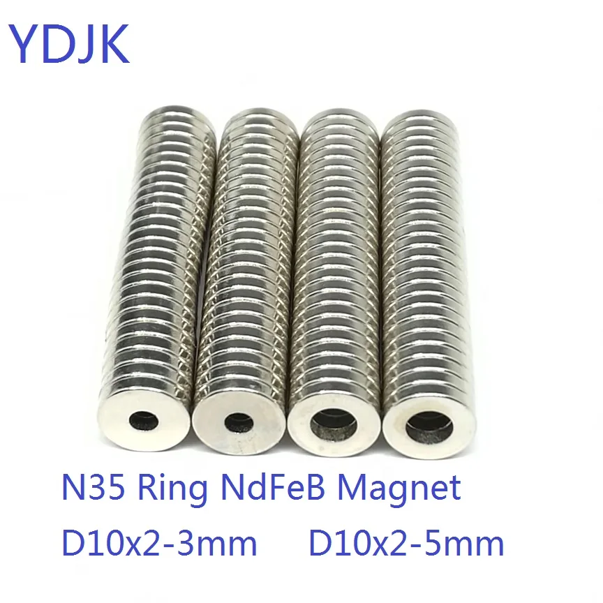 50PCS-LOT-Ring-N35-NdFeB-Magnet-10-2-Hole-M3-M5-Strong-Rare-Earth ...