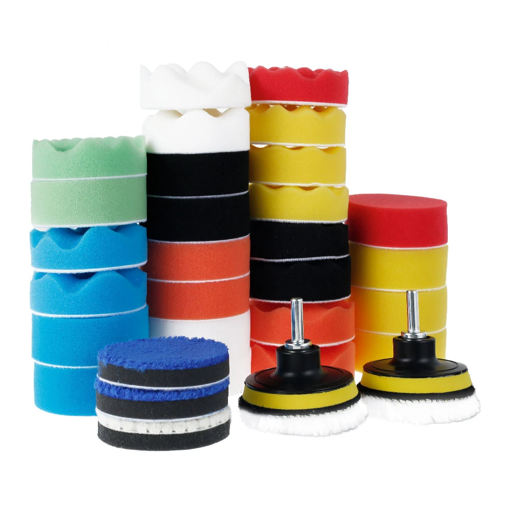Car-Polishing-Sponge-Pads-Kit-Foam-Pad-Buffer-Kit-Polishing-Machine-Wax ...