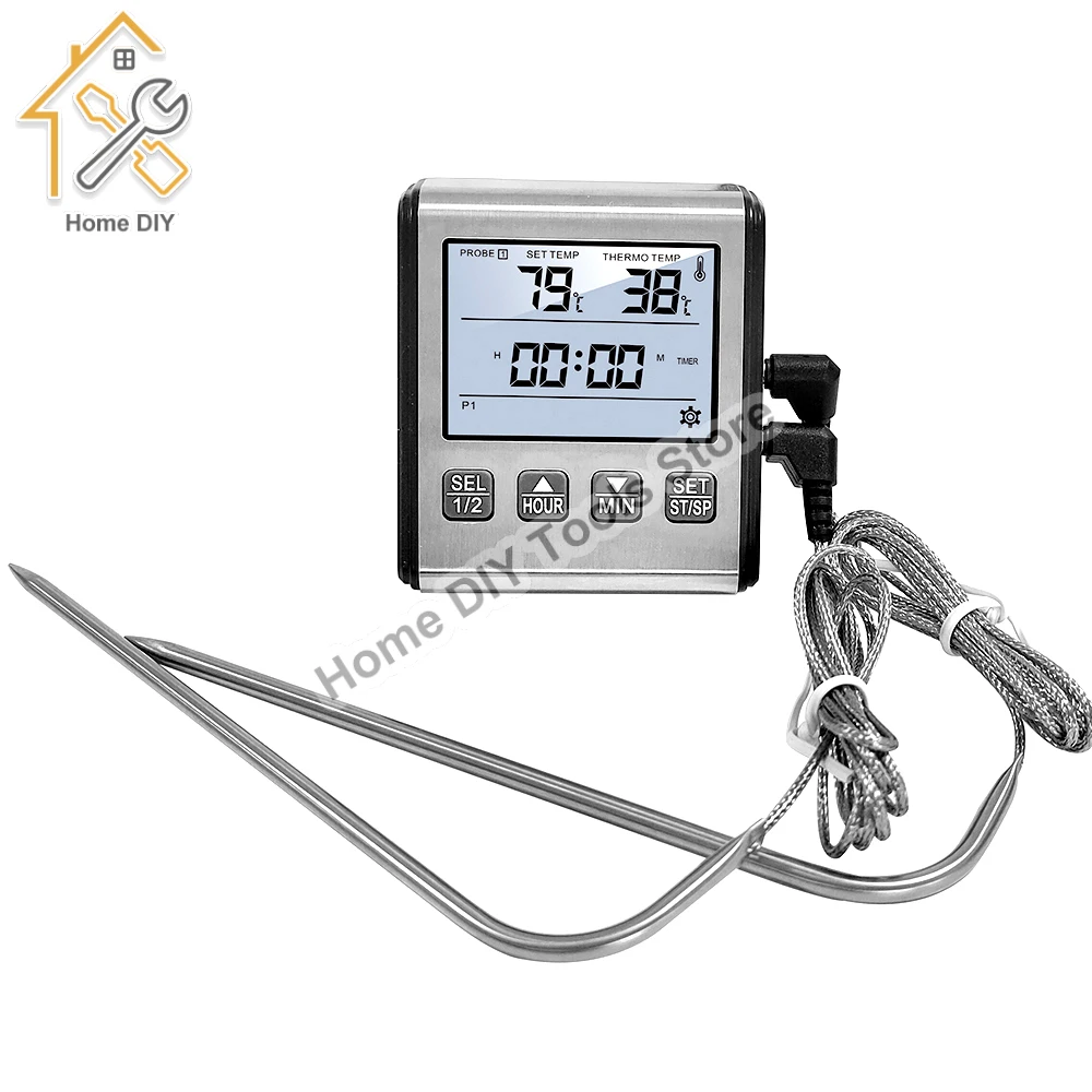 TP710 Digital Timing Food Thermometer Temperature Meter with Timer ...