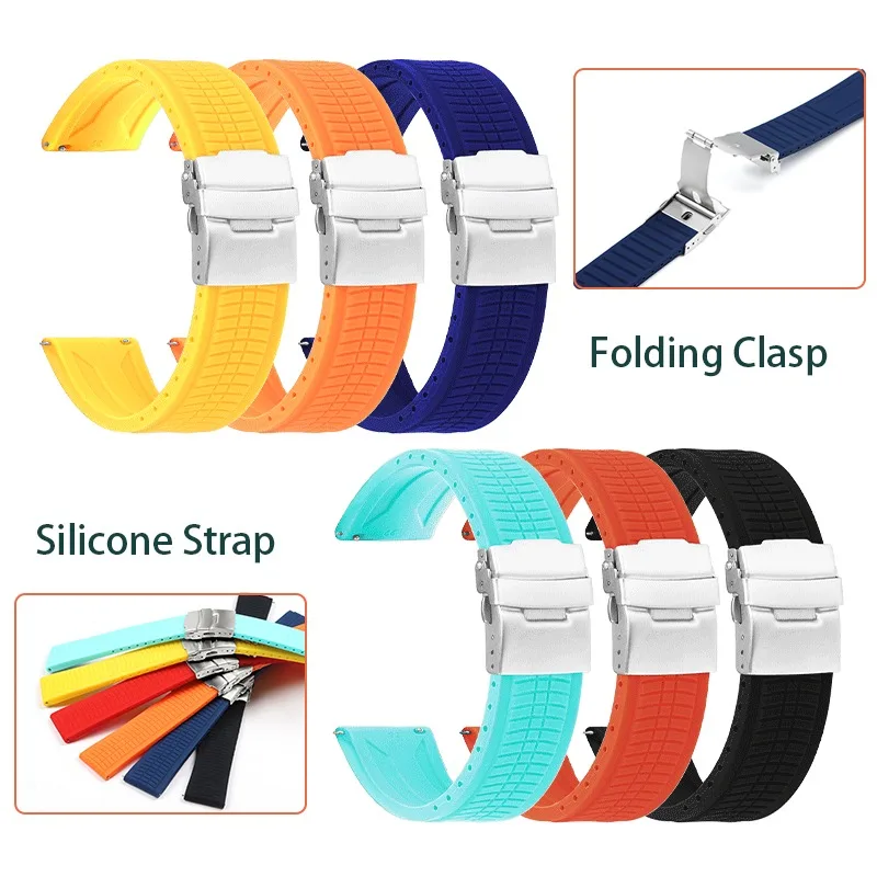 20-22-24mm-Quick-Release-Silicone-Watch-Band-Smart-Watch-Rubber-Strap ...