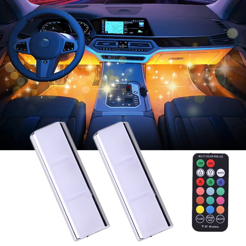Car Interior Light RGB LED Light Wireless Remote Automotive Car ...