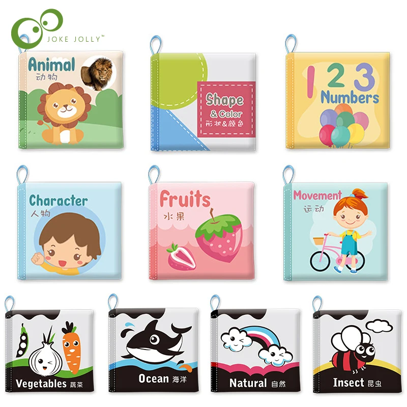 Baby-Cloth-Book-Rattle-Paper-Children-s-Early-Education-Visual ...