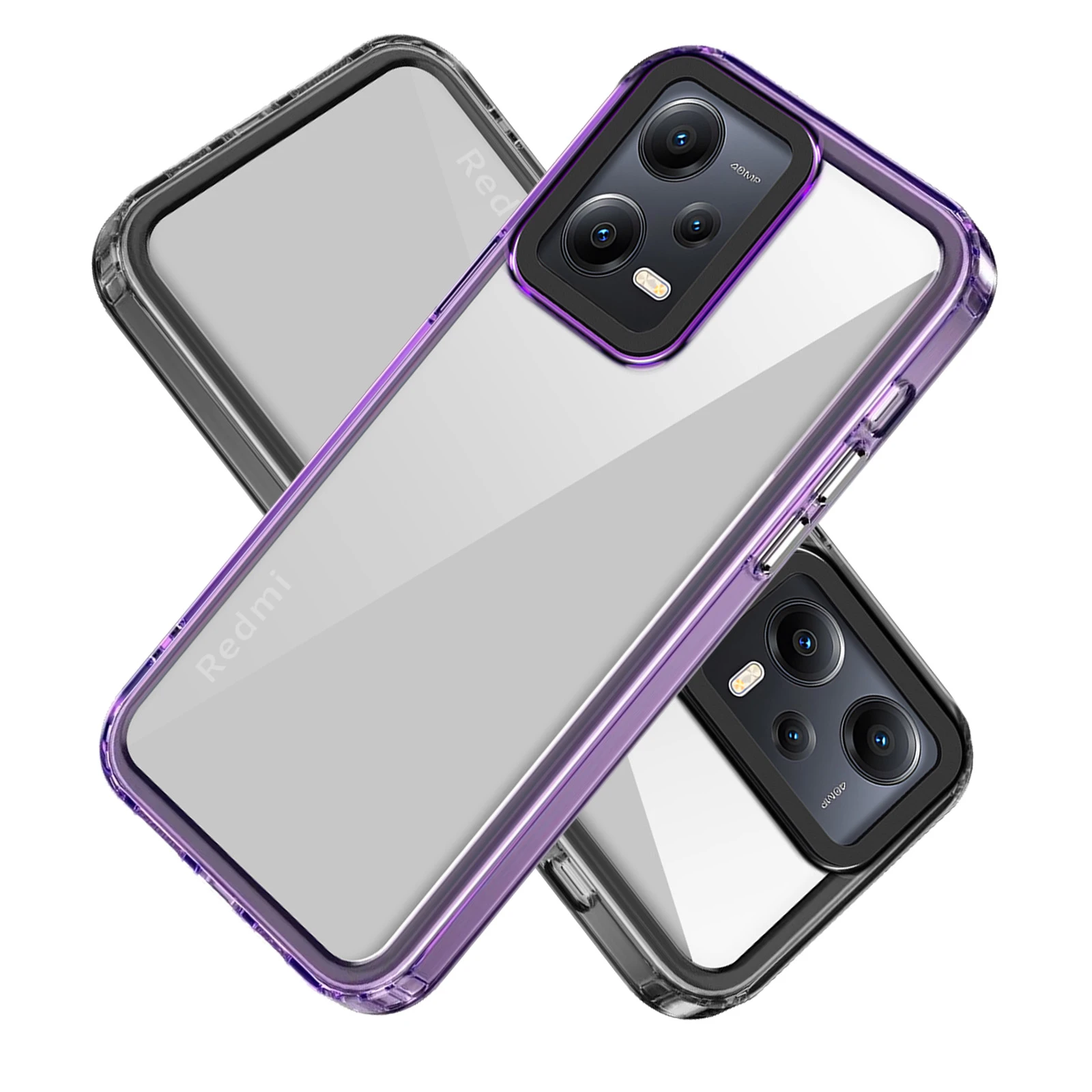 Acrylic Shockproof Transparent Phone Case with Back Cover for Redmi ...