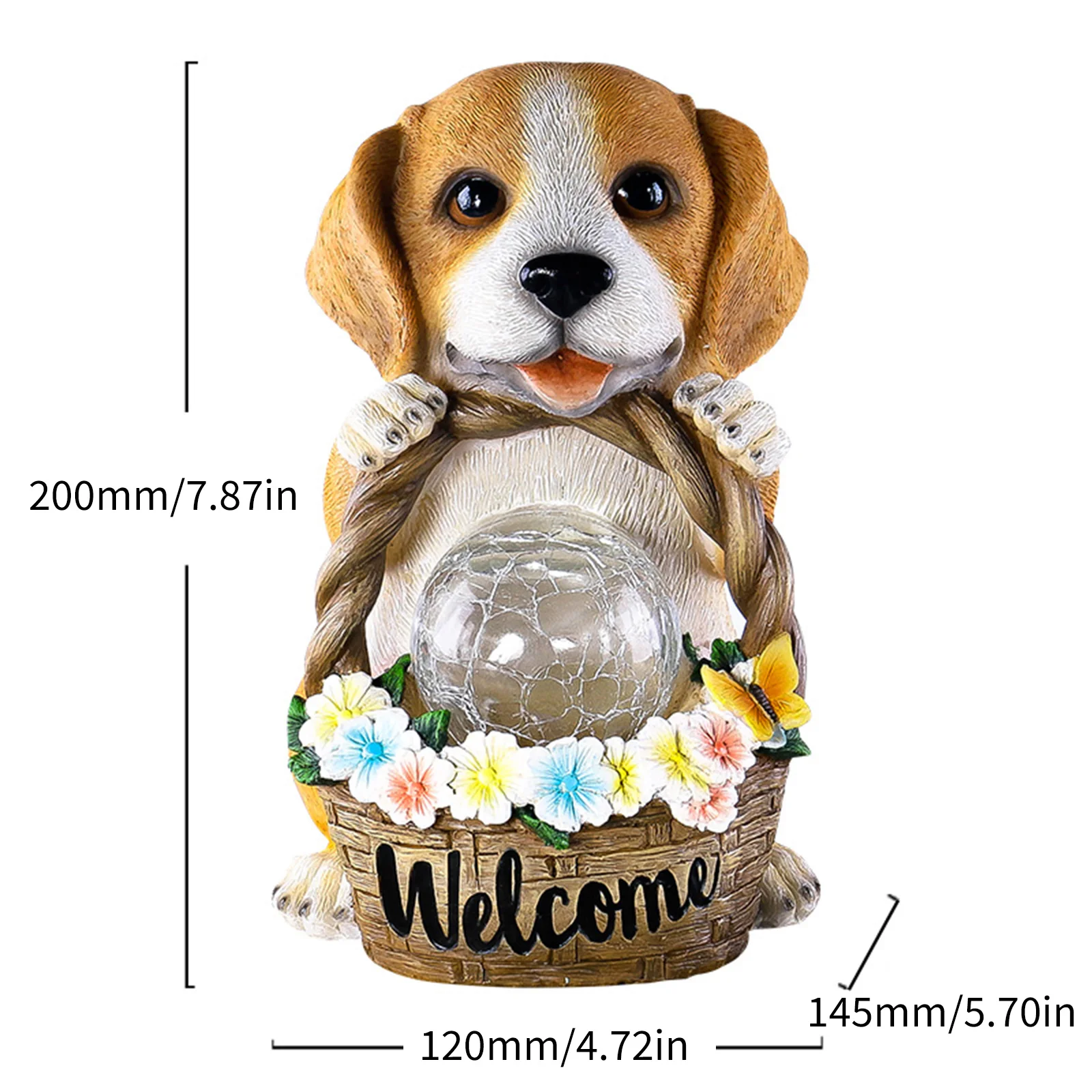 Beagle Welcome Sign Solar Lamp Ball Light - styloclubs.com