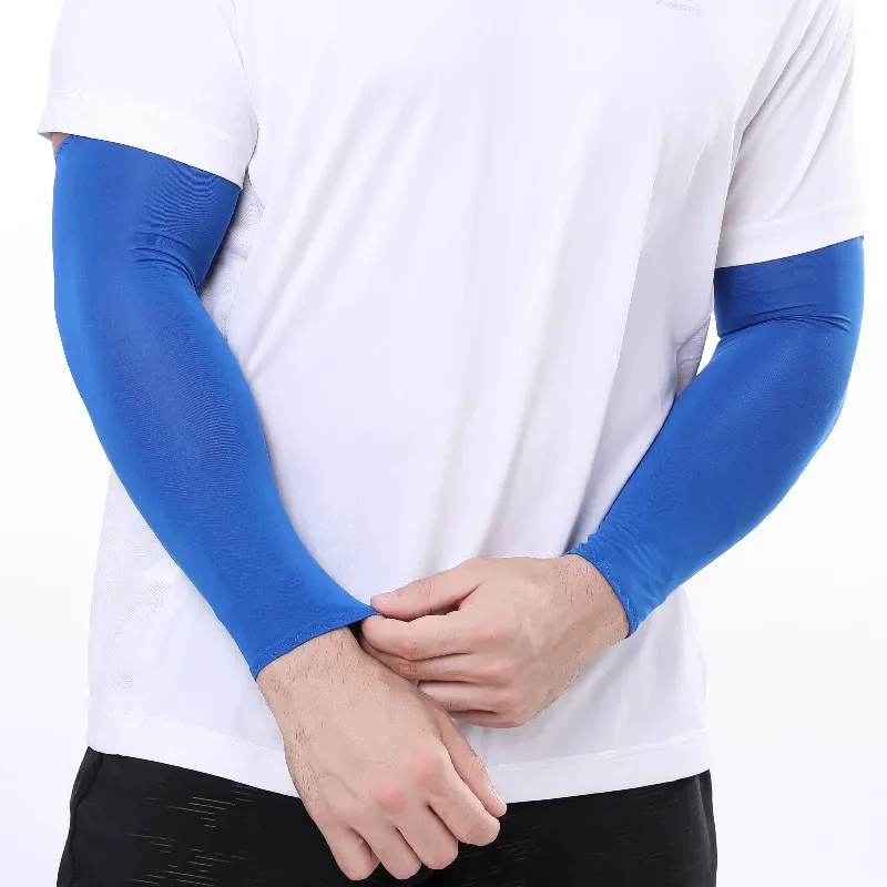 Cooling-Arm-Sleeves-Cover-Sports-Running-UV-Sun-Protection-Outdoor-Men ...