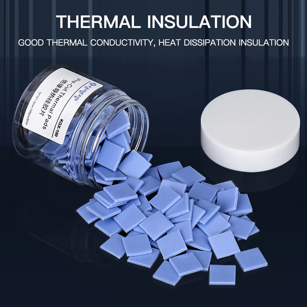 100PCS-Heat-Conducting-Thermal-Pad-Fast-Heat-Dissipation-12x12x1-5mm ...