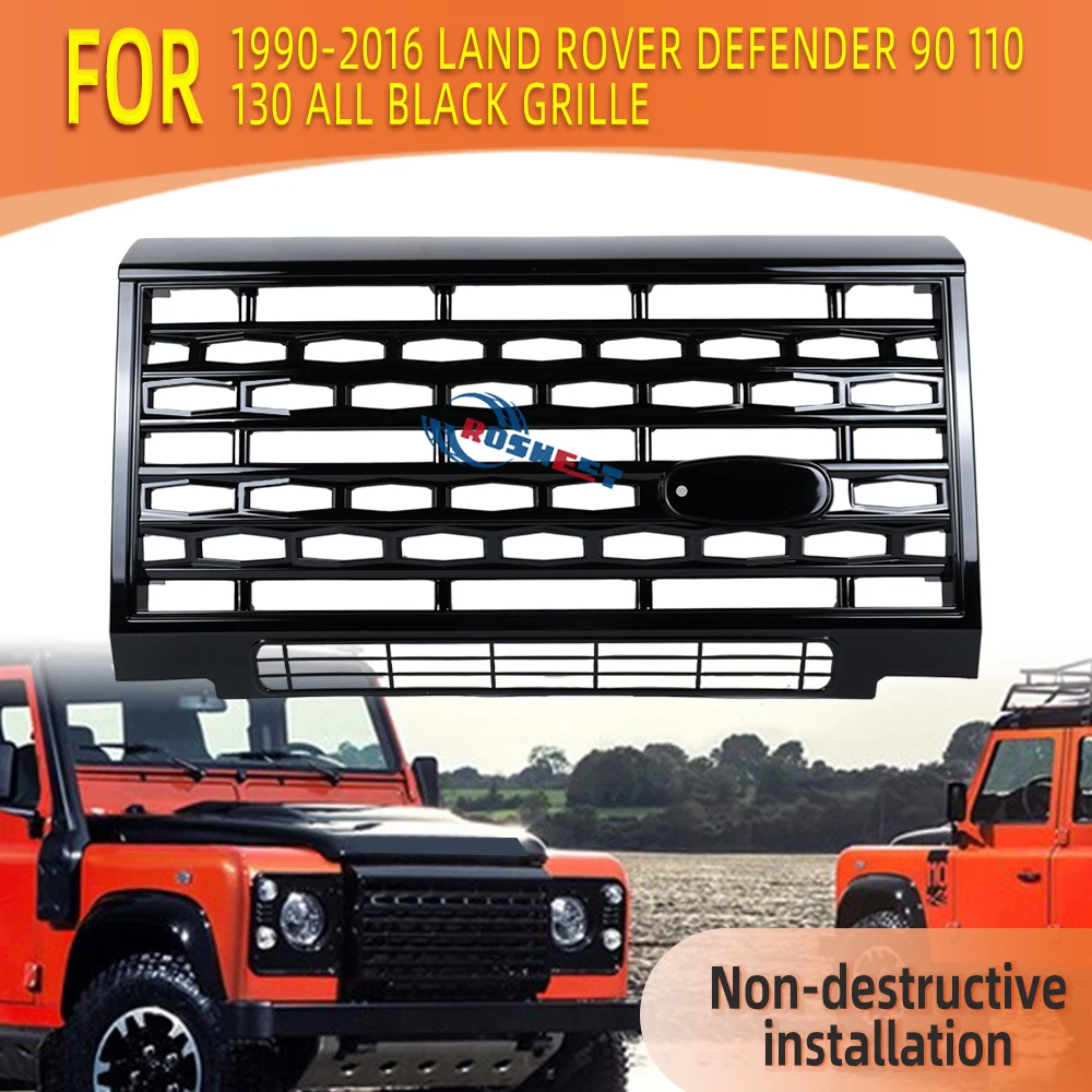 All Black Racing Grills For Land Rover Defender 90 110 130 1990-2016 ...