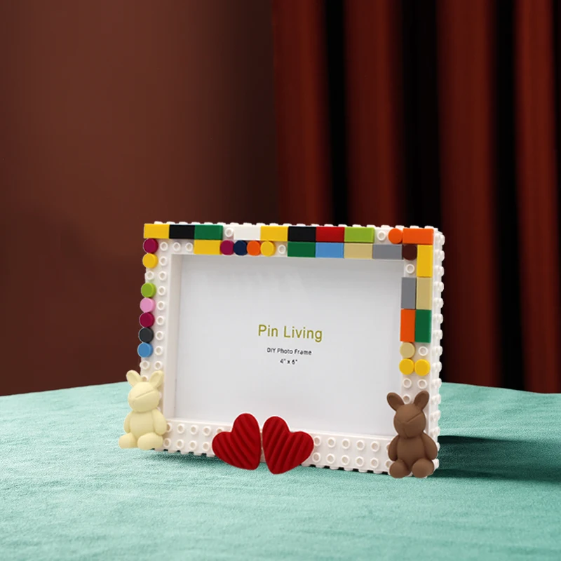 Pinliving-Amor-DIY-Baby-Building-Block-Photo-Frame-Set-Publicidade ...