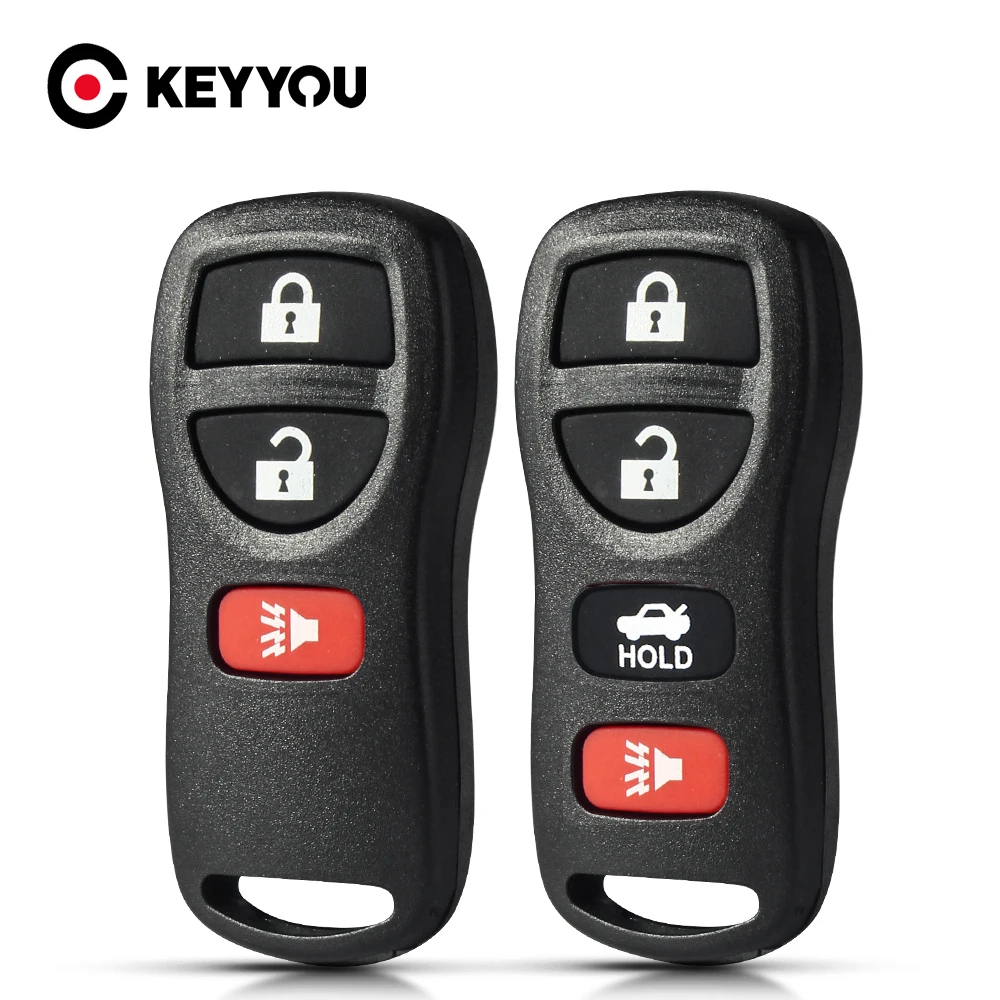 KEYYOU 3/4 Buttons Remote Control Key Shell Fob Car Case For Nissan ...