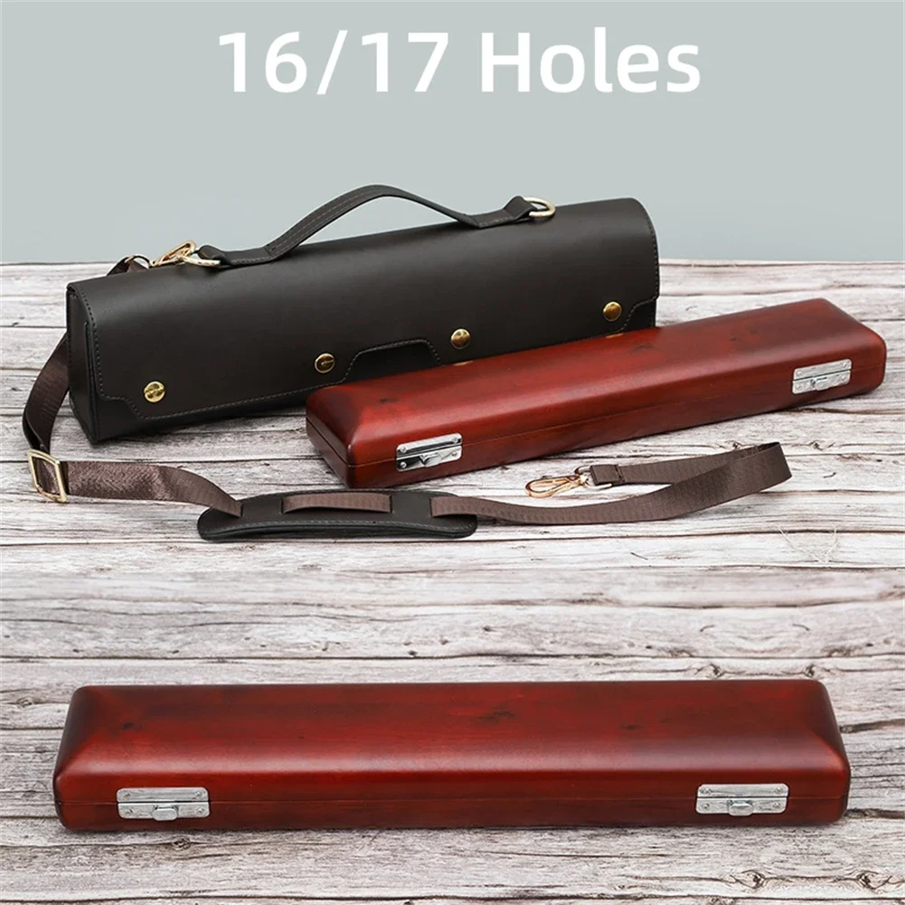 Portable-16-17-Holes-Flute-Case-Cover-PU-Leather-Flute-Bag-Wooden-Box ...