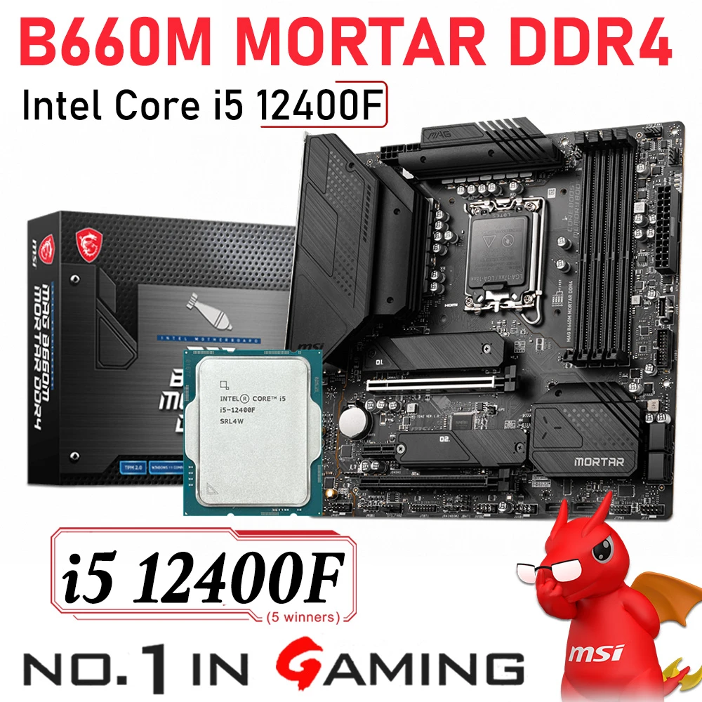 Intel Core I5 12400f Combo + Msi Mag B660m Mortar Ddr4 128gb Lga 1700 M ...