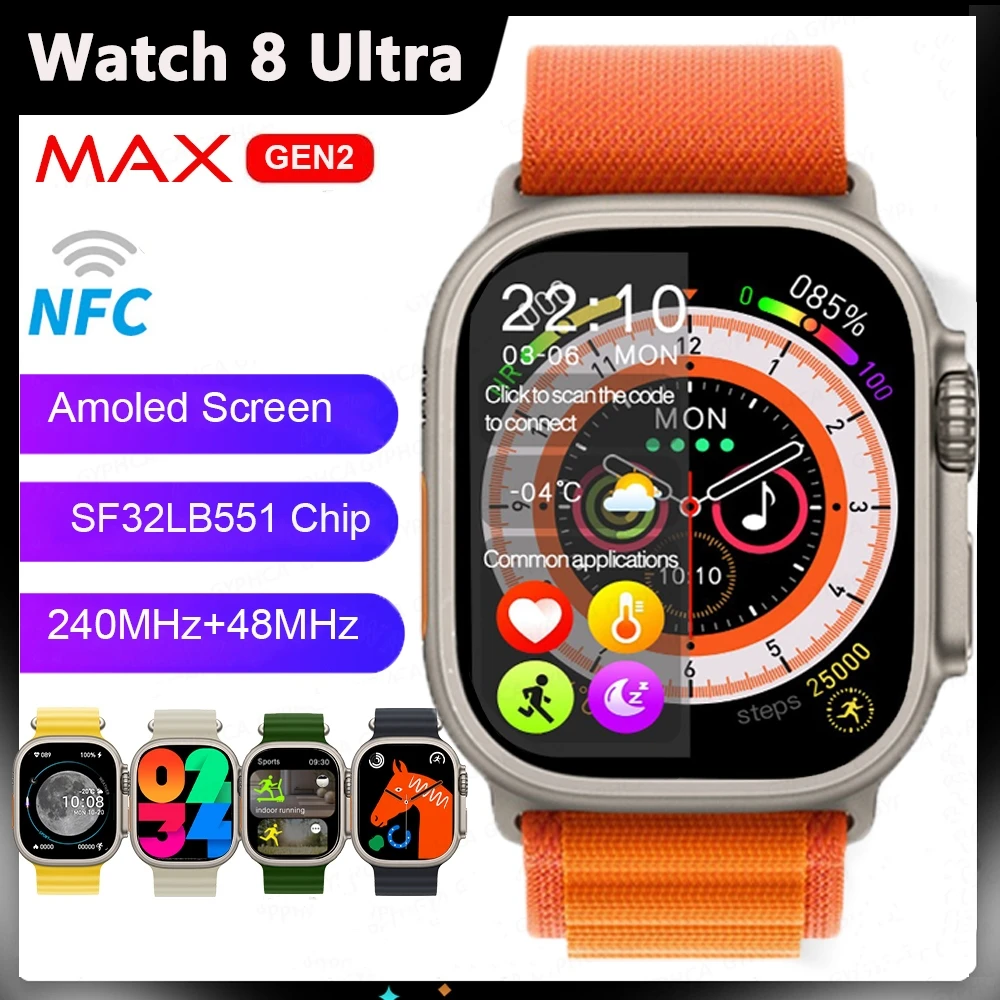 NEW-2023-Smart-Watch-8-Pro-MAX-Gen-2-49mm-Amoled-Screen-Smartwatch-High ...