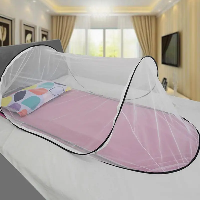 Pop-Up-Mosquito-Net-Tent-with-Zipper-Travel-Mosquito-Net-Portable ...