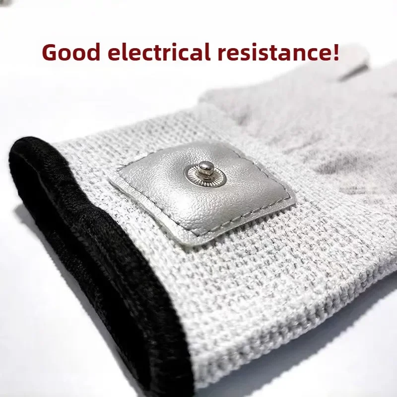 10 pairs EMS Glove Silver Electricity Conductive Fiber Gloves for TENS ...