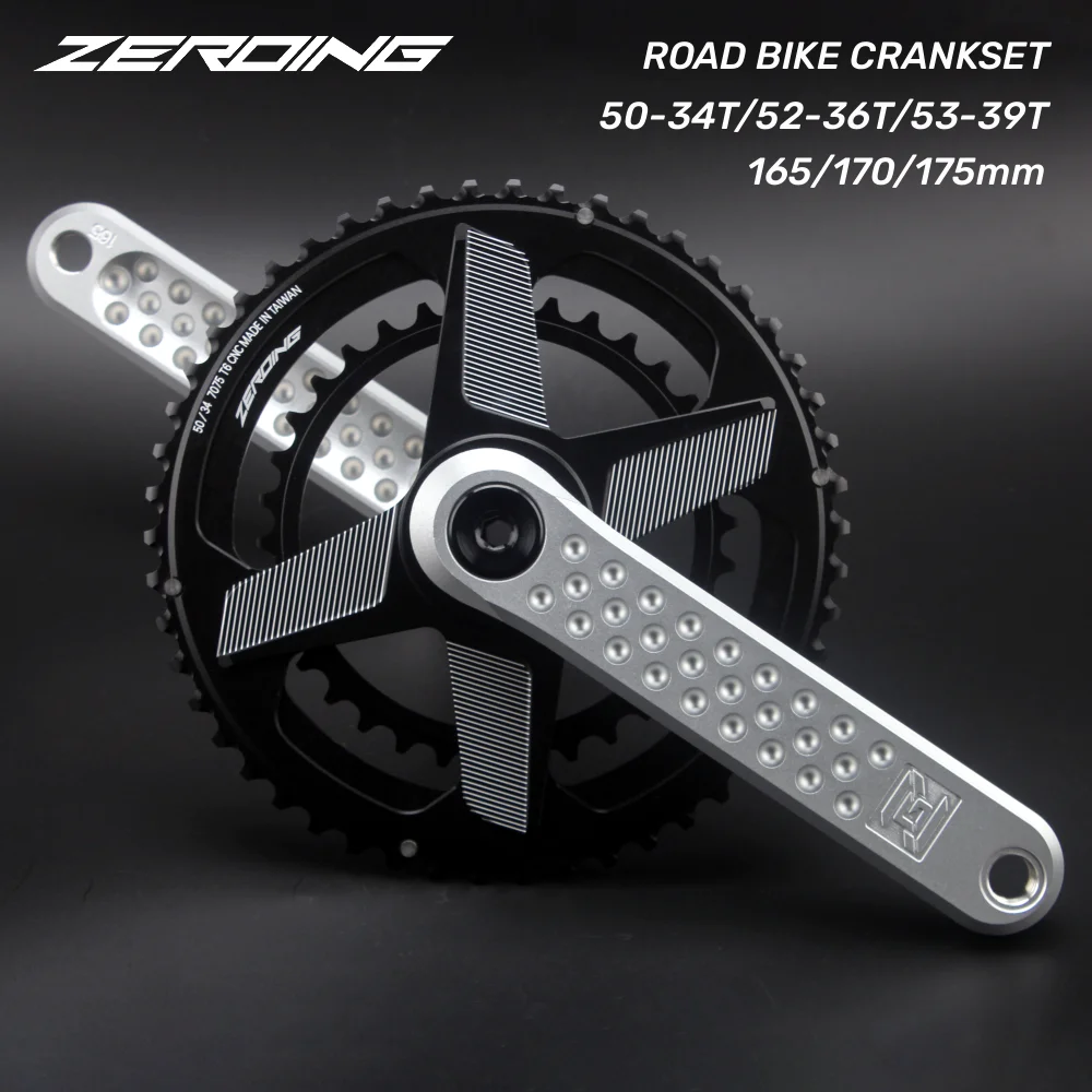 ZEROING 22S 20S Road Bike Crankset 50-34T/52-36T/53-39T GXP Folding Bicycle AL7075 CNC ...