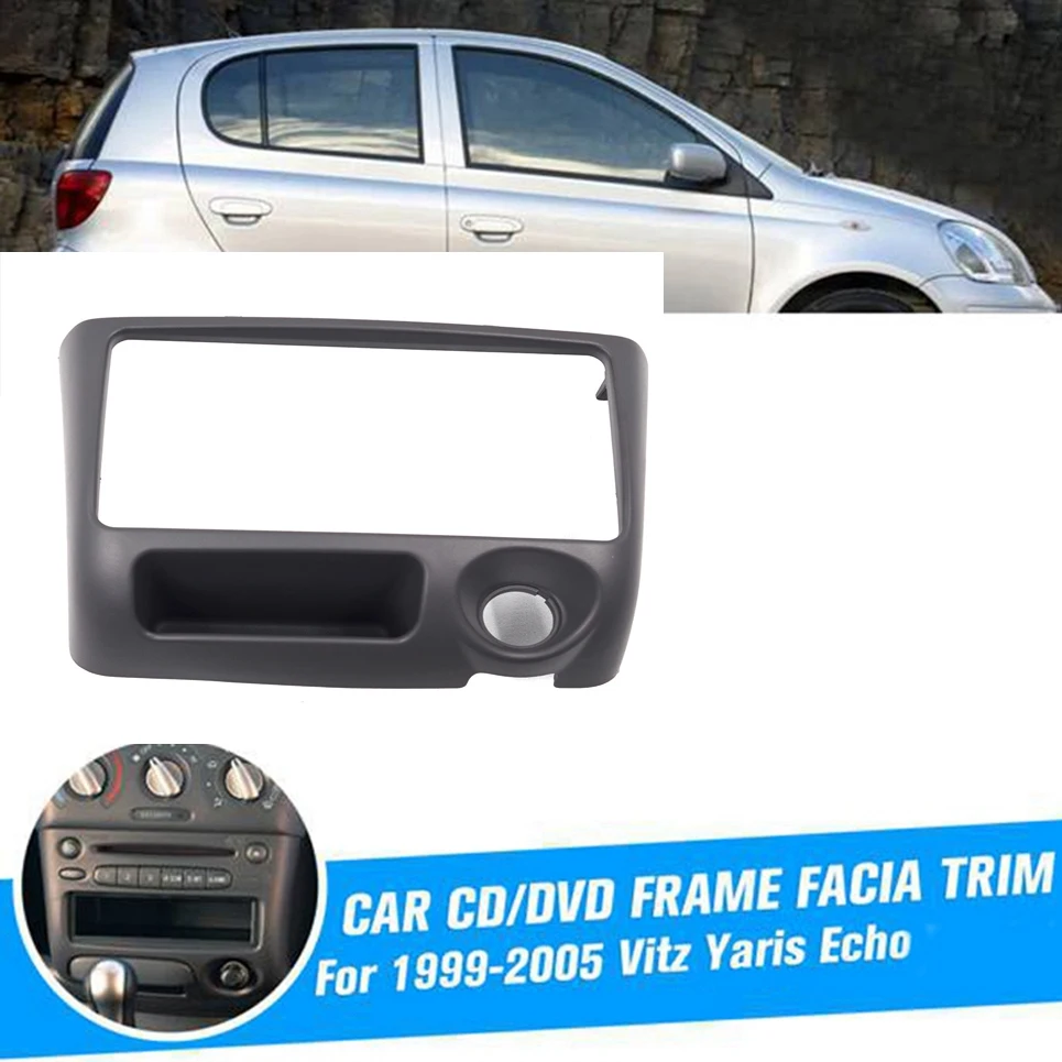 2 Din Car Stereo Radio Fascia Panel for Toyota Yaris Echo Vitz Platz 1999-2005 Audio Frame Cover ...