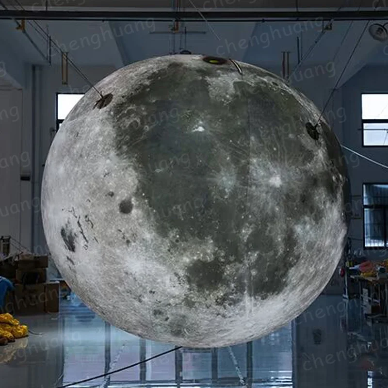 Inflatable moon with blower, decorative props for space and aerospace ...