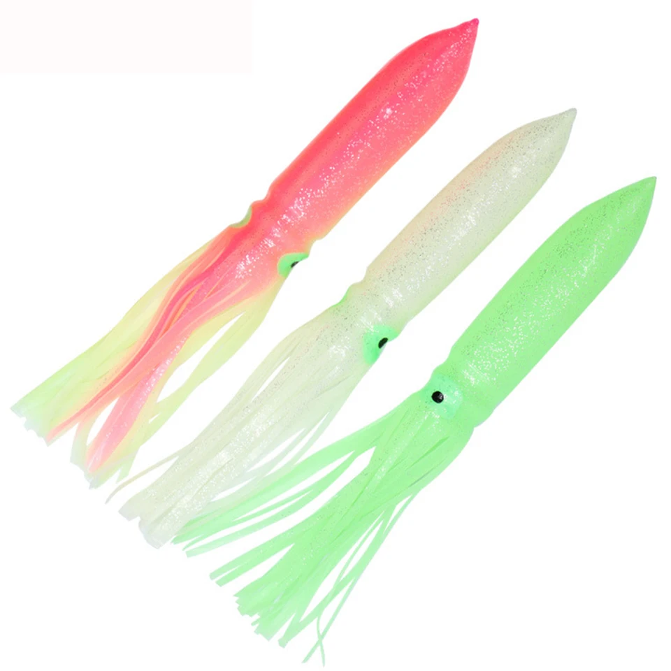 Luminous Squid Skirts. Extra tuff Soft Rubber. 1pc 30cm - Easy Fishing ...