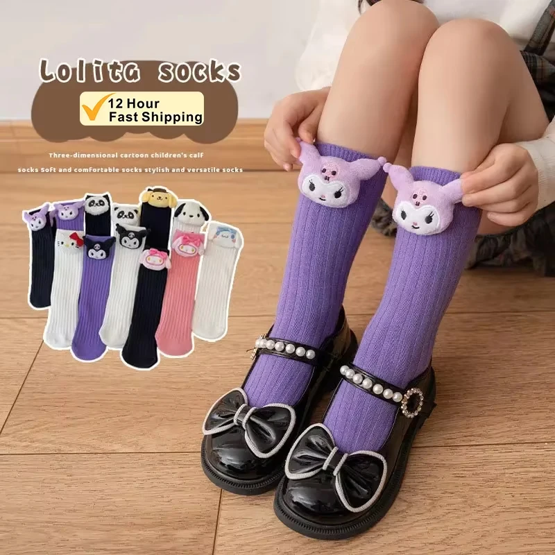 MINISO-Anime-Socks-Kuromi-Cinnamoroll-Hello-Kitty-Socks-Sanrio-Children ...