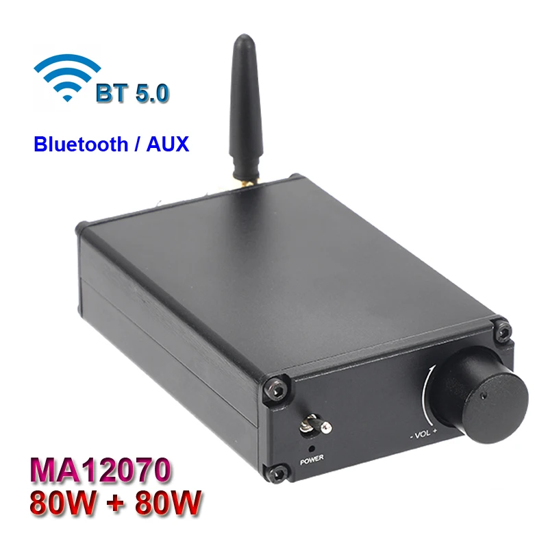80W+80W Infineon MA12070 Digital Audio Power Amp Bluetooth 5.0 HiFi ...