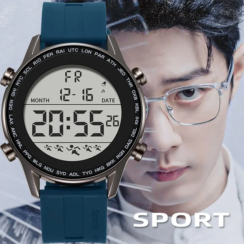 SYNOKE-Easy-to-Read-Watch-Big-Numbers-Cool-Watches-50M-Water-Resist-LED ...