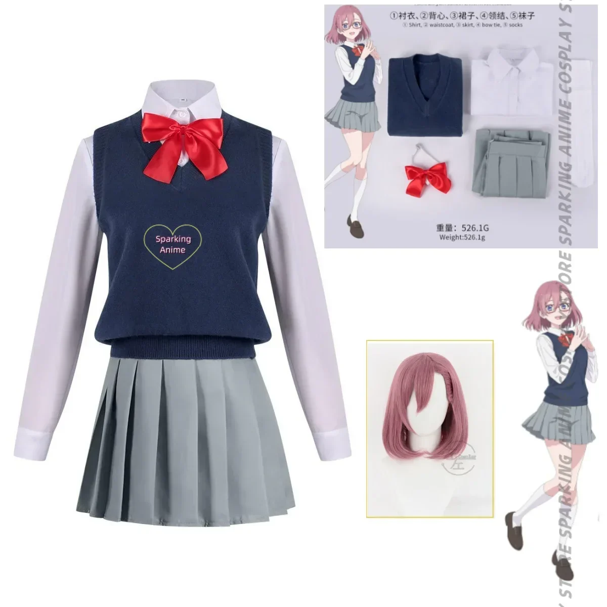 Amano-Ririsa-JK-School-Uniform-Set-COSPLAY-Anime-2-5-Jigen-No-Ririsa ...