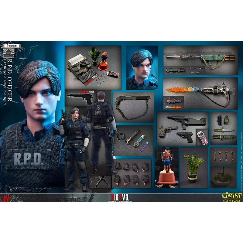 100% Original LIMTOYS LiMiNi 1/12 RPD Police Officer Leon Kennedy S ...
