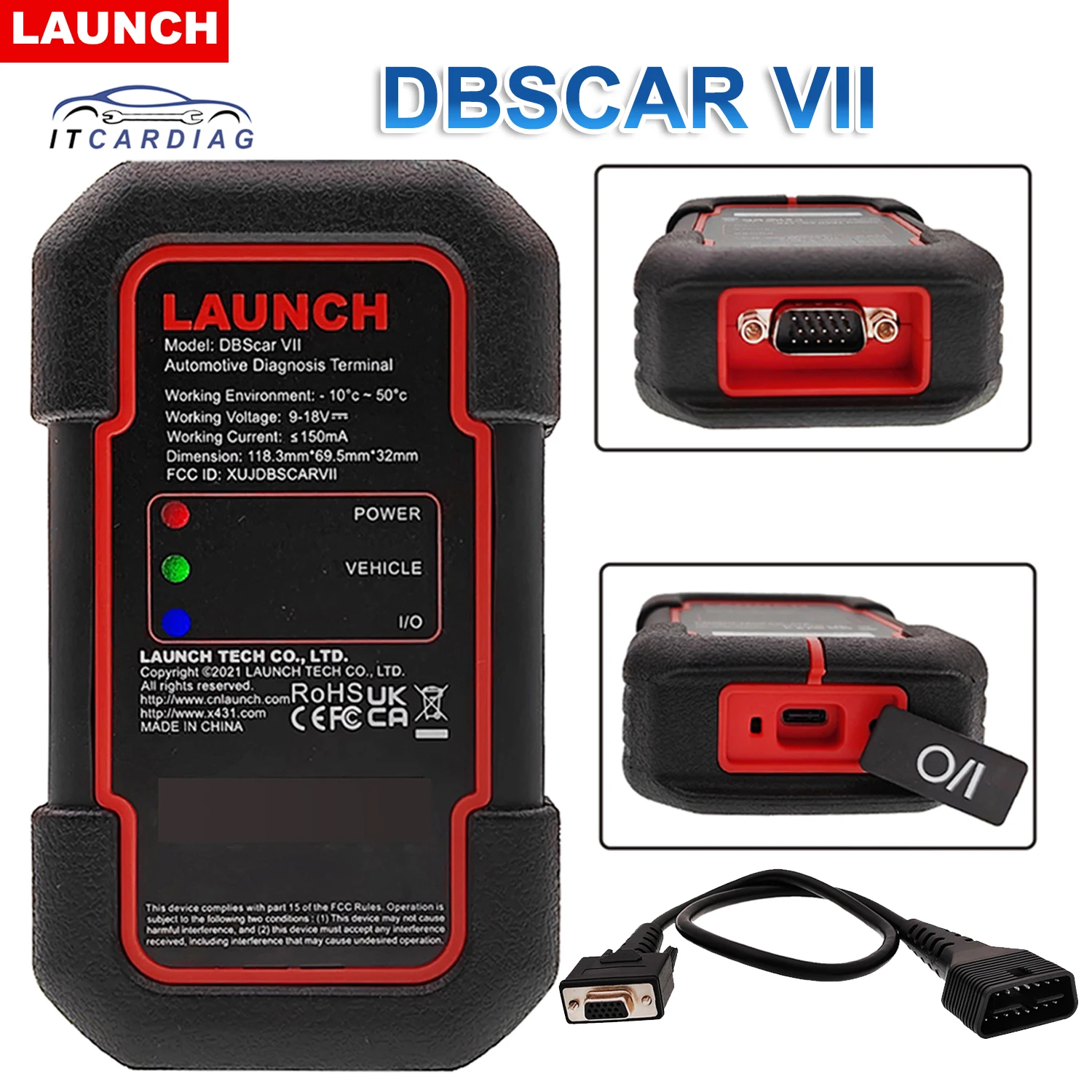 Launch-conector-Bluetooth-X431-DBScar-VII-DBScar7-esc-ner-de-c-digo-DBSCAR-compatible-con ...
