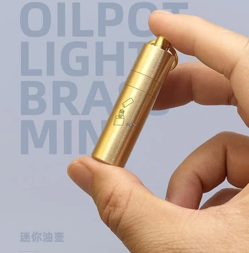 Hot-sell-kerosene-lighter-brass-oil-pot-portable-mini-spare-oil-pot-Key ...