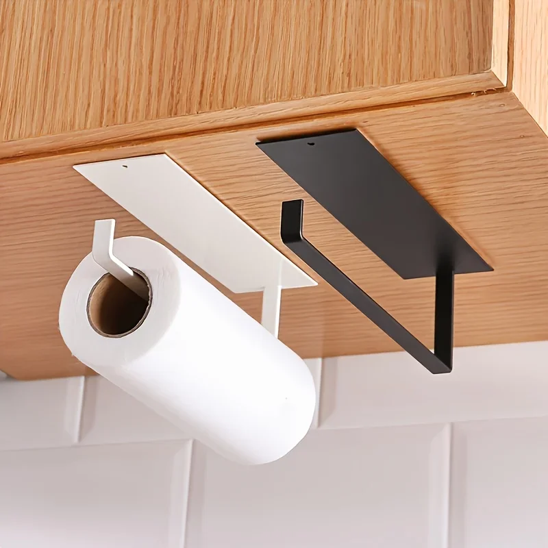 Kitchen-Carbon-Steel-Paper-Towel-Rack-Punch-Free-Paper-Towel-Rack ...