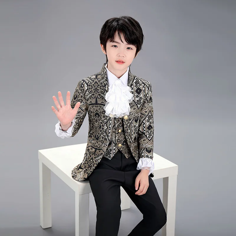 European-Christmas-Child-Court-Stage-Performance-Suit-Set-Boys-Prince ...