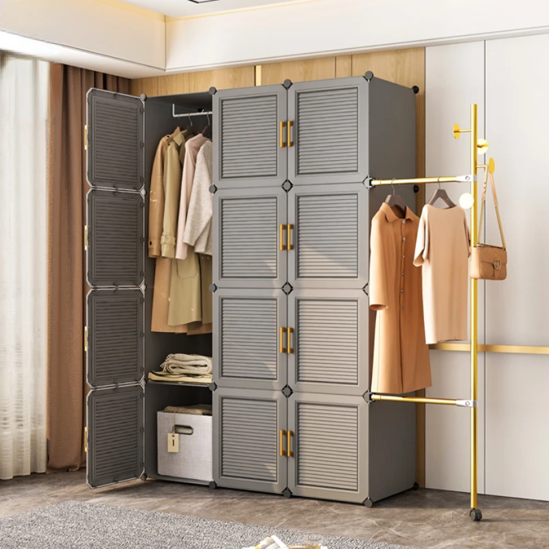 Bedroom-Plastic-Wardrobes-Partitions-Closets-Clothes-Portable-Storage ...